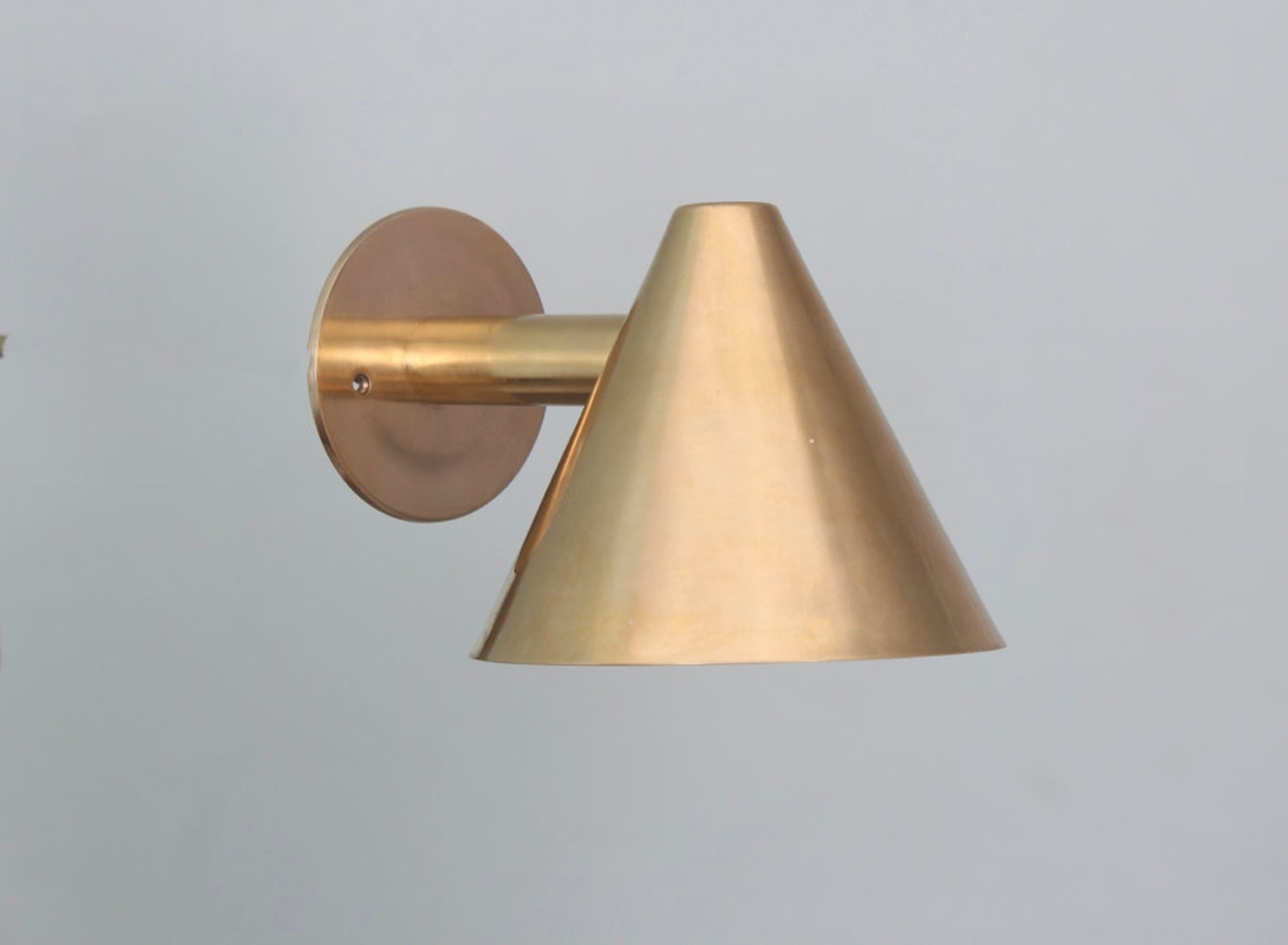1 Light Cone Handmade Vintage Wall Mid Century Modern Raw - Etsy