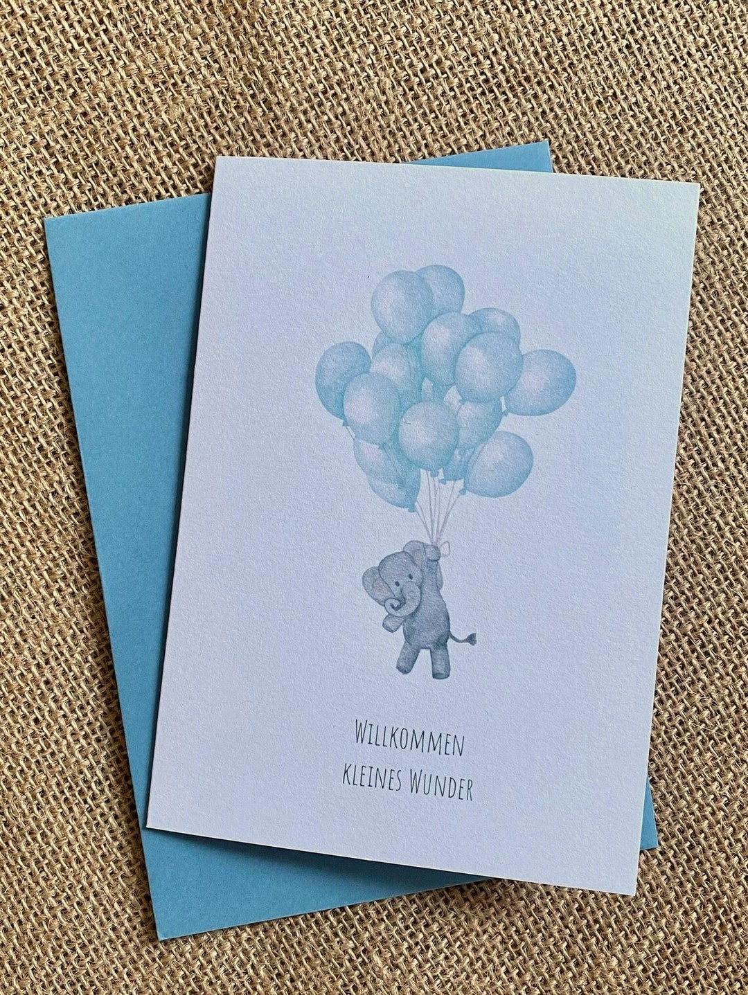 Baby Card Elephant Birth Card Elephant Baby Gift Birth Baby Gift Boy ...