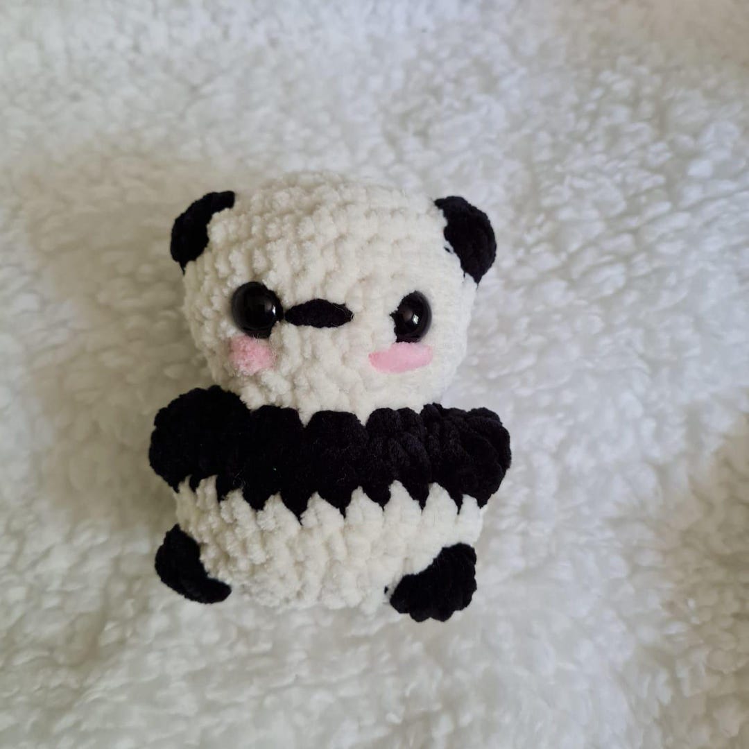 Crocheted Fluffy Panda - Etsy