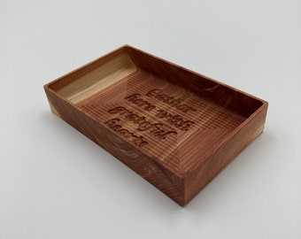 Custom Personalized Engraved Wedding Ring Tray, Unique Wooden Ring ...