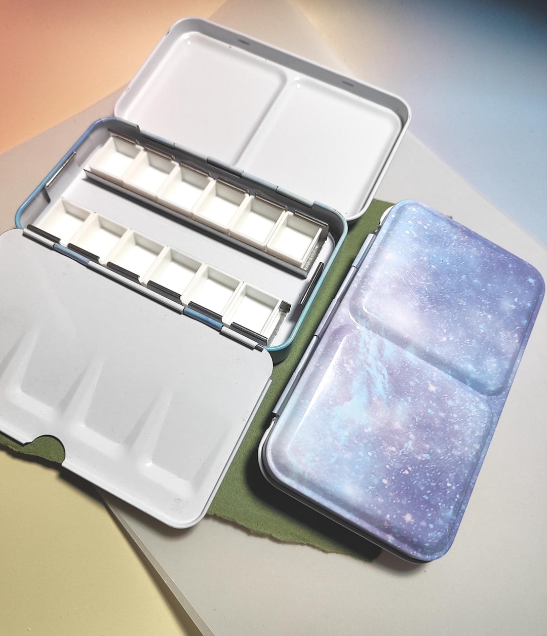 Empty Metal Watercolour Tin With 12 Half Pans – Travel Paint Palette ...