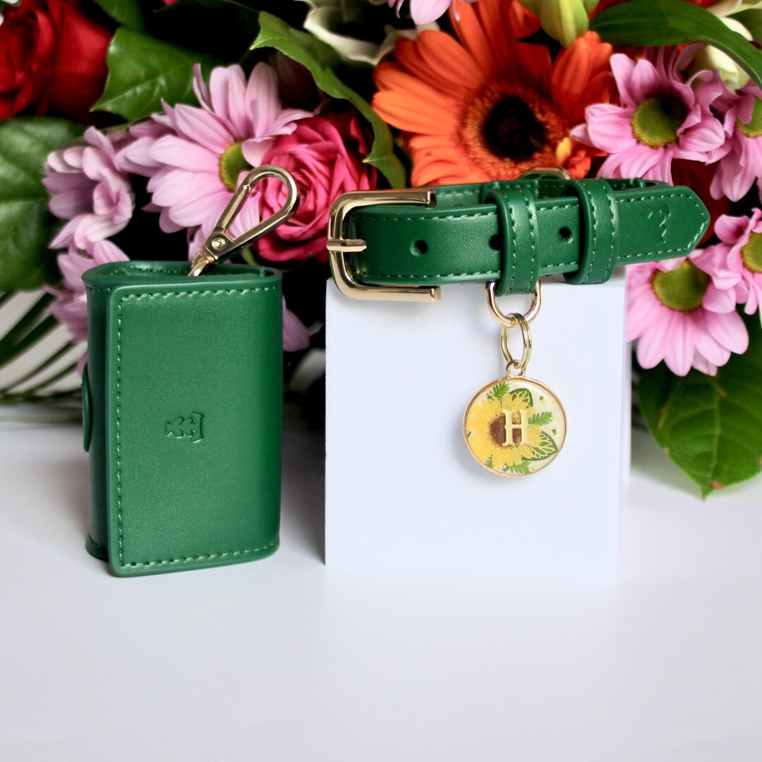 Forest Green Poop Bag Holder | Stylish Durable Dog Waste Bag Dispenser ...