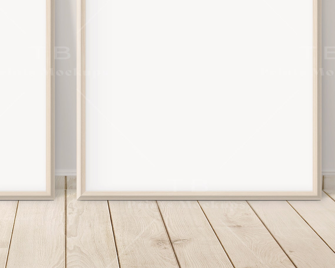 A4 / 5x7 Thin Wood Frame Mockup Set of 2 Minimalist Frame - Etsy