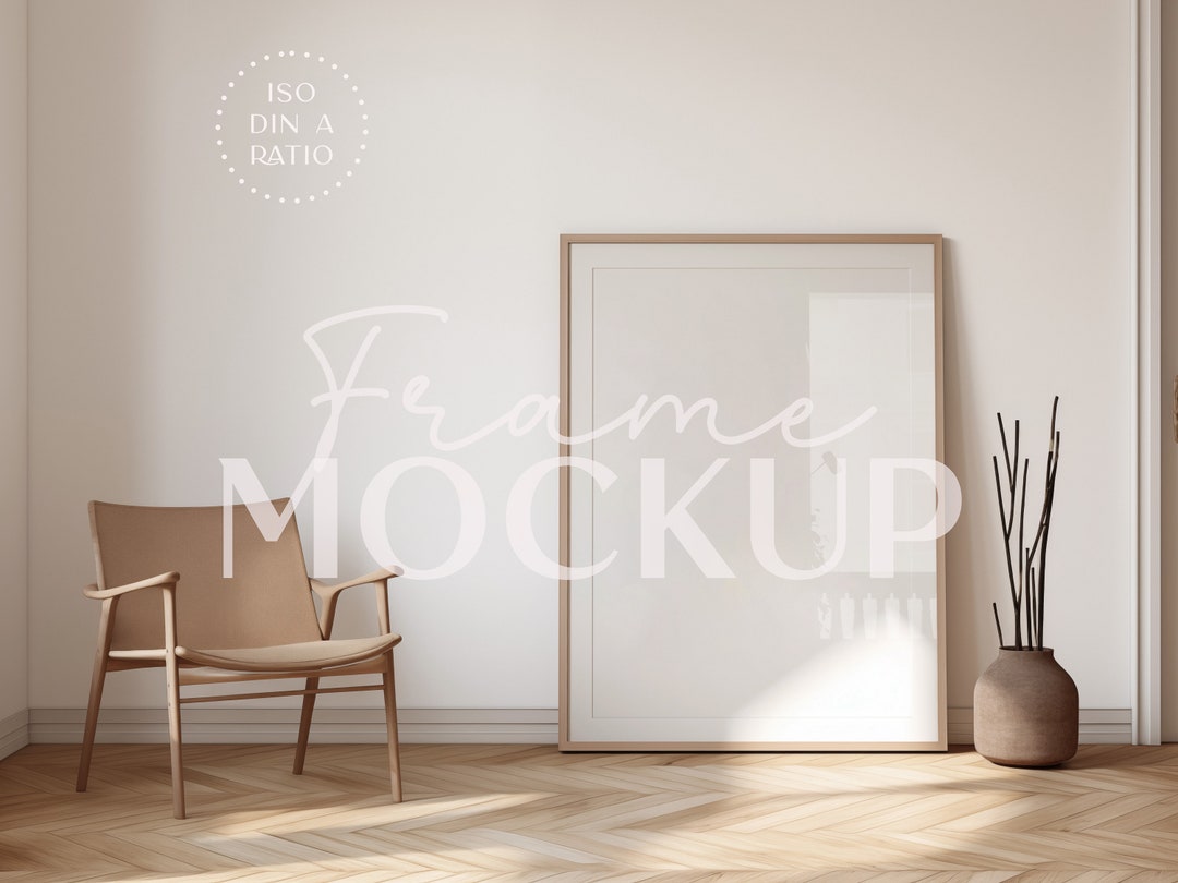 ISO A Frame Mockup, Frame Mockup, Mockup for Print, Glass Reflection ...