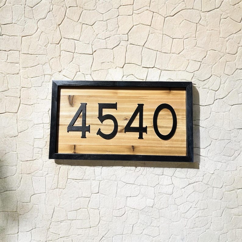 Wooden House Numbers - Etsy