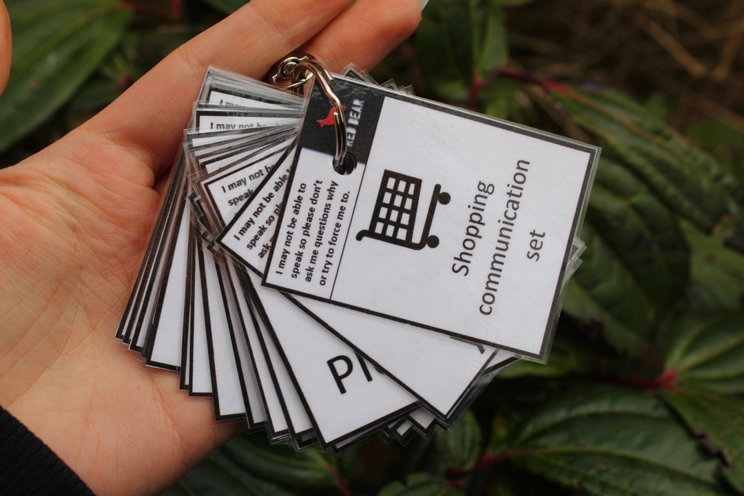 30pcs Shopping Communication Card Set/non-verbal Autism Communication ...