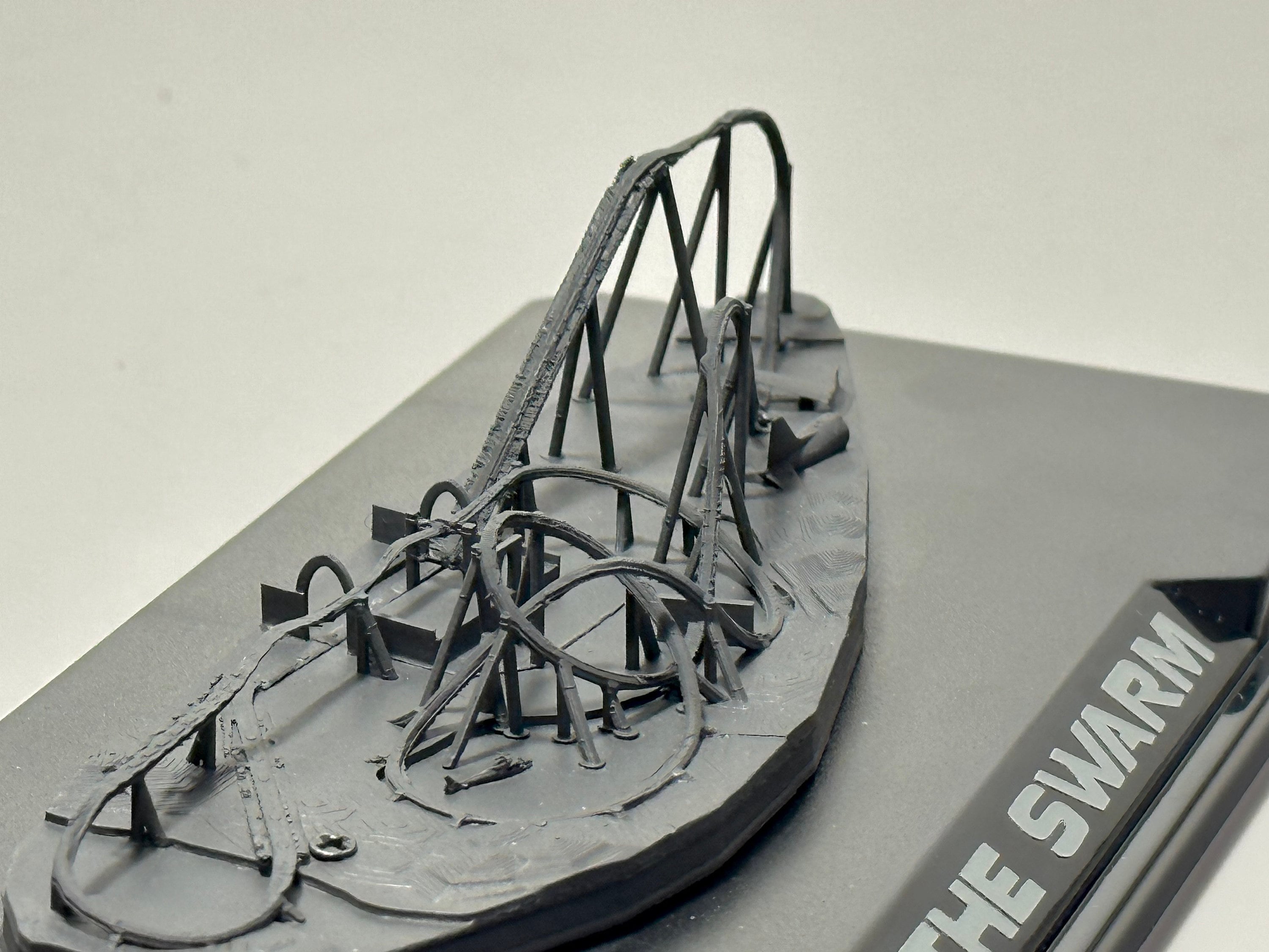 THE SWARM Mini Roller Coaster Model Diorama With Display Case Thorpe ...