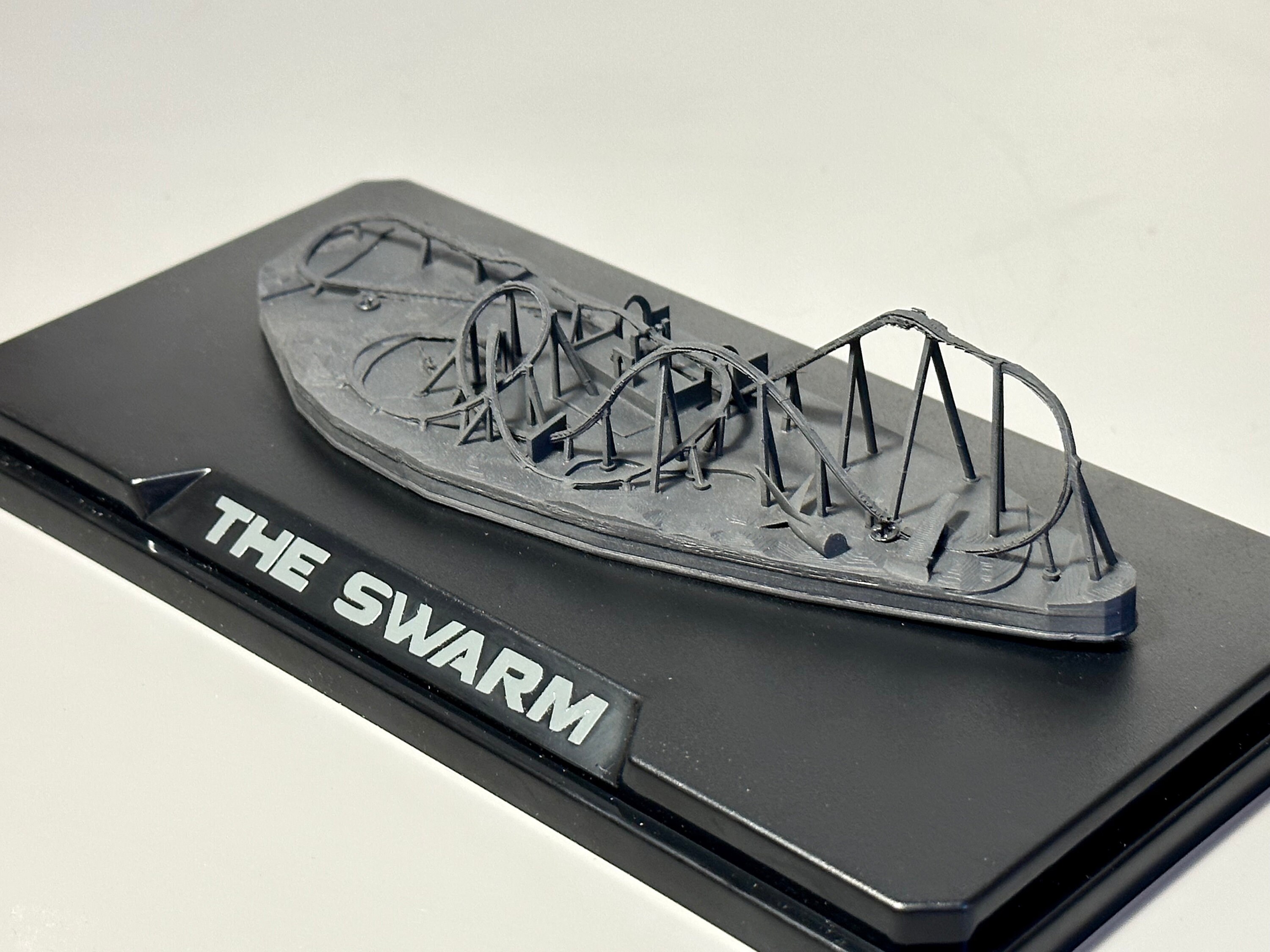 THE SWARM Mini Roller Coaster Model Diorama With Display Case Thorpe Park - Etsy