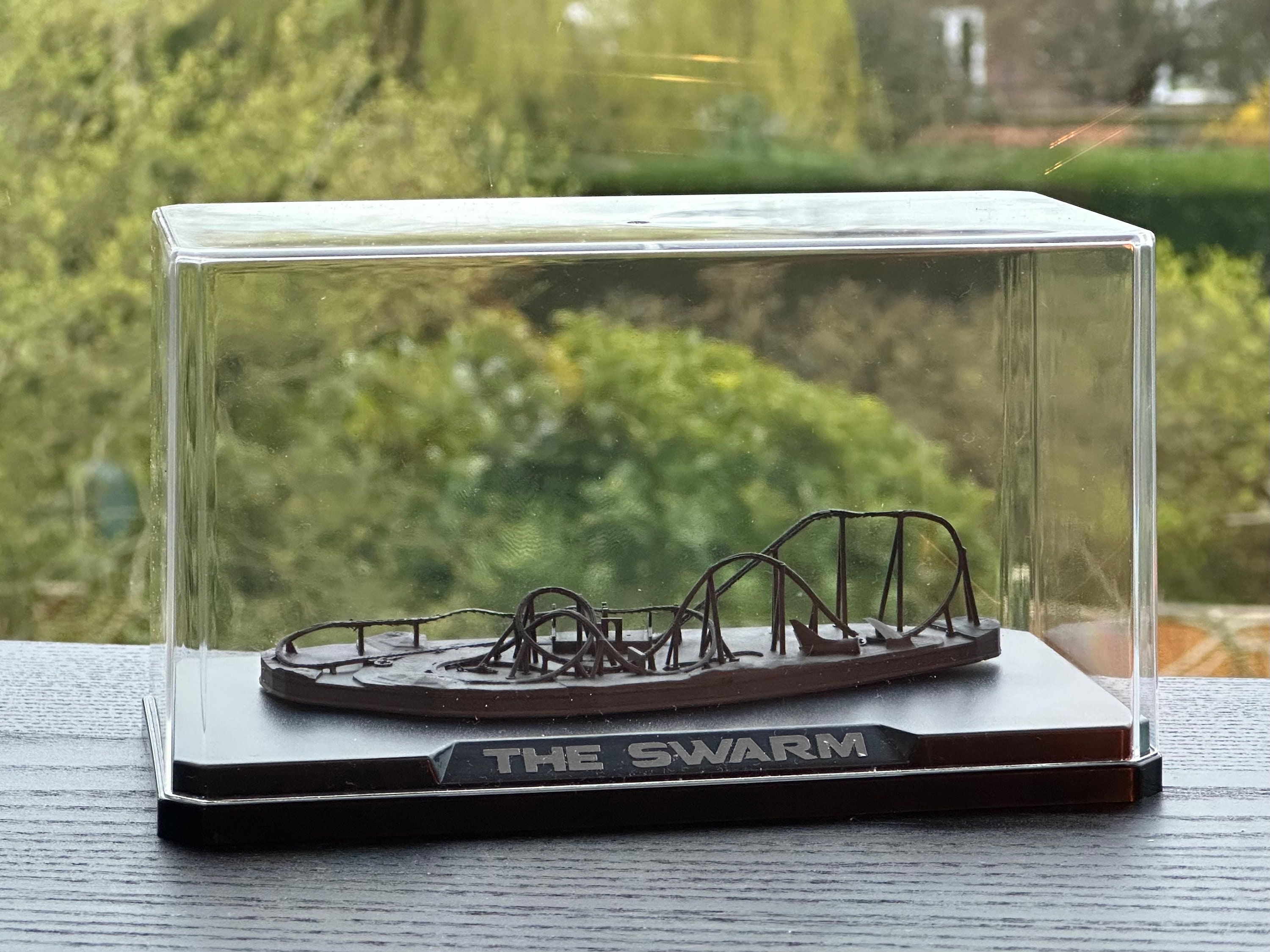 THE SWARM Mini Roller Coaster Model Diorama With Display Case Thorpe Park - Etsy