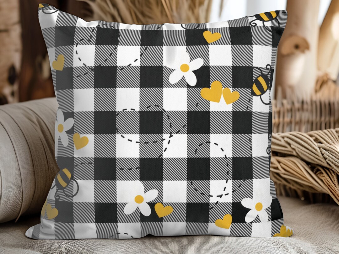 Bumble Bee Cottagecore Farmhouse Pillow and Cover Cushion Decor ...