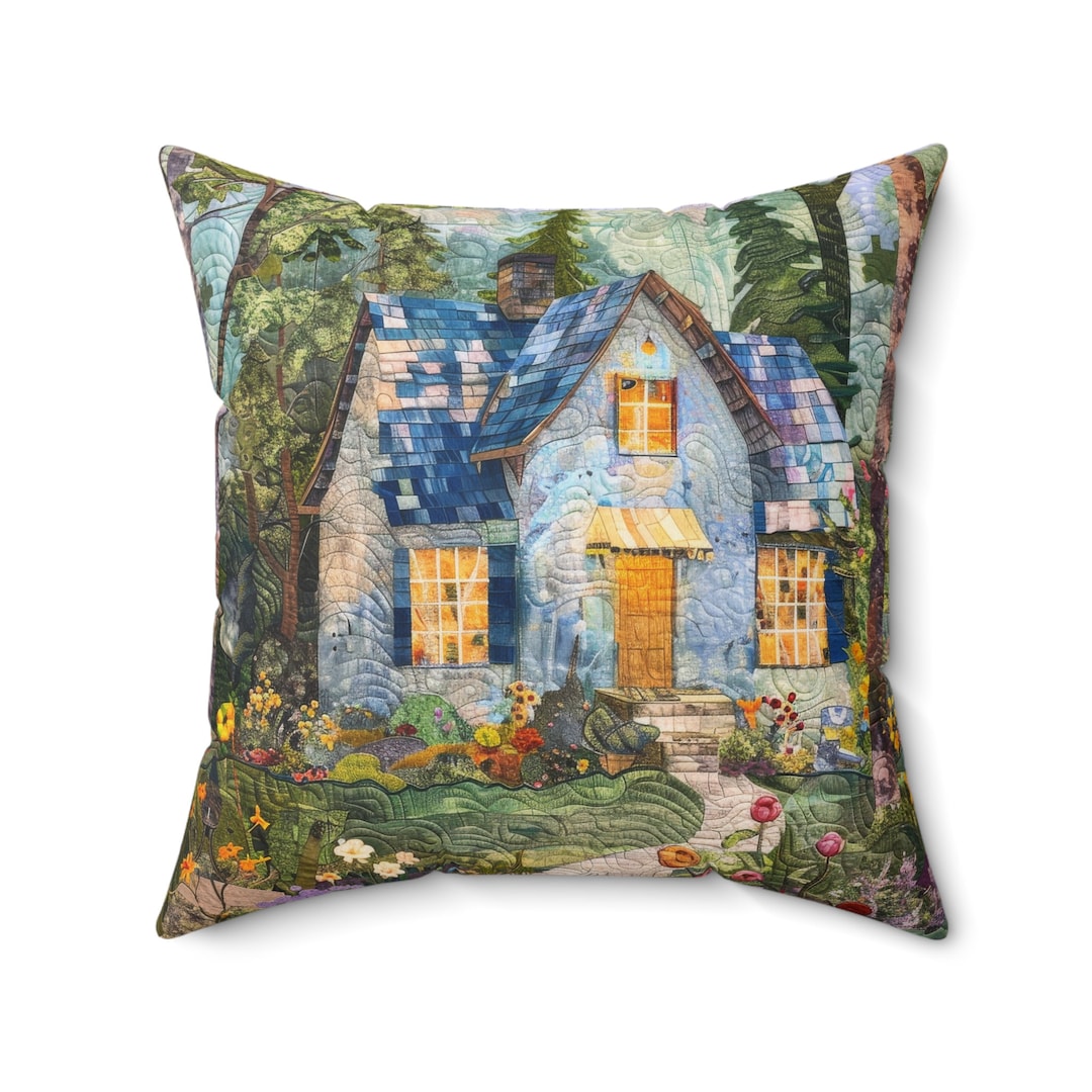 Wildflower Cottagecore Pillow Cover, Farmhouse Cushion Decor Faux ...