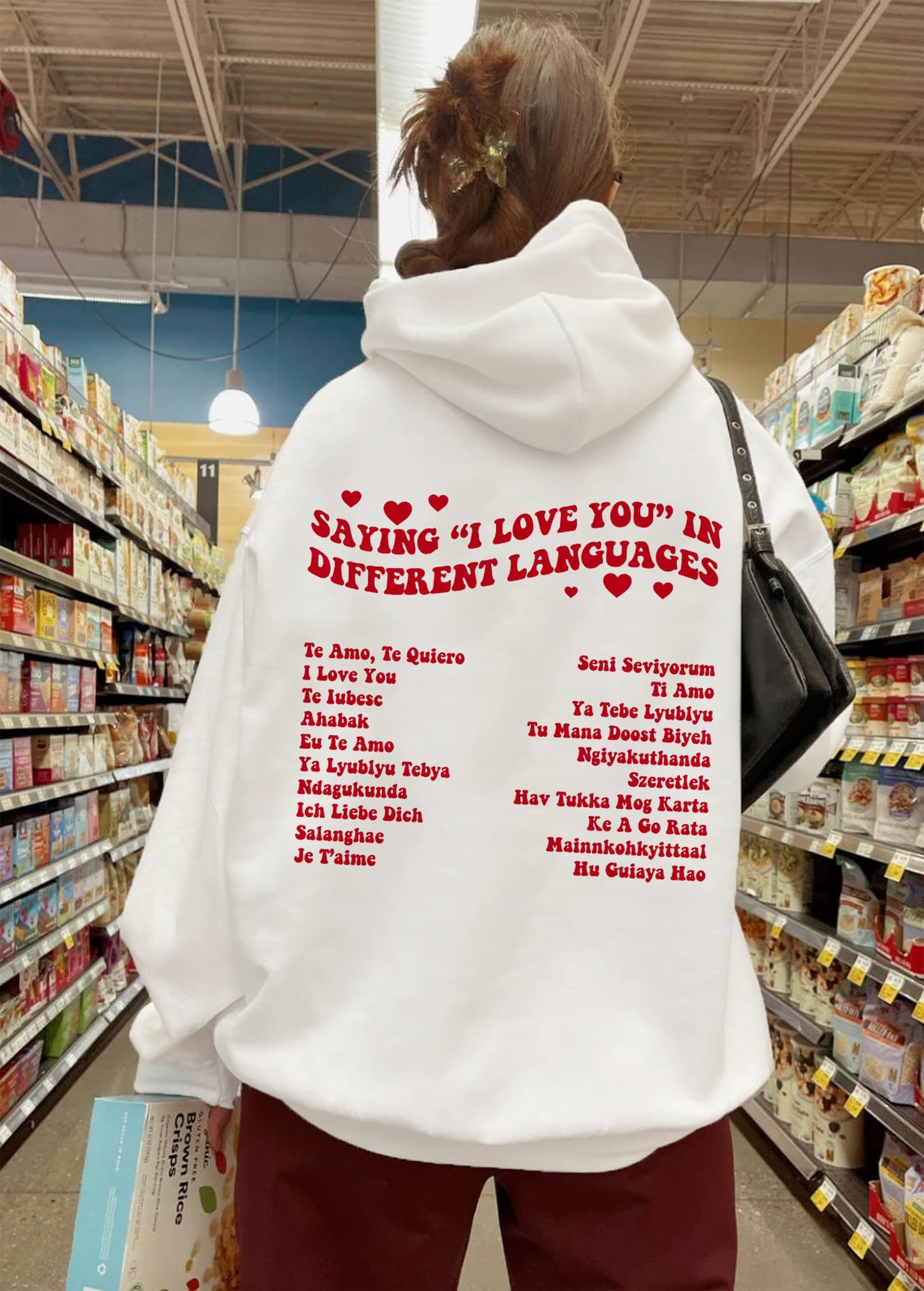 Different Languages Love Hoodie, I Love You Hoodie, Aesthetic Hoodie ...