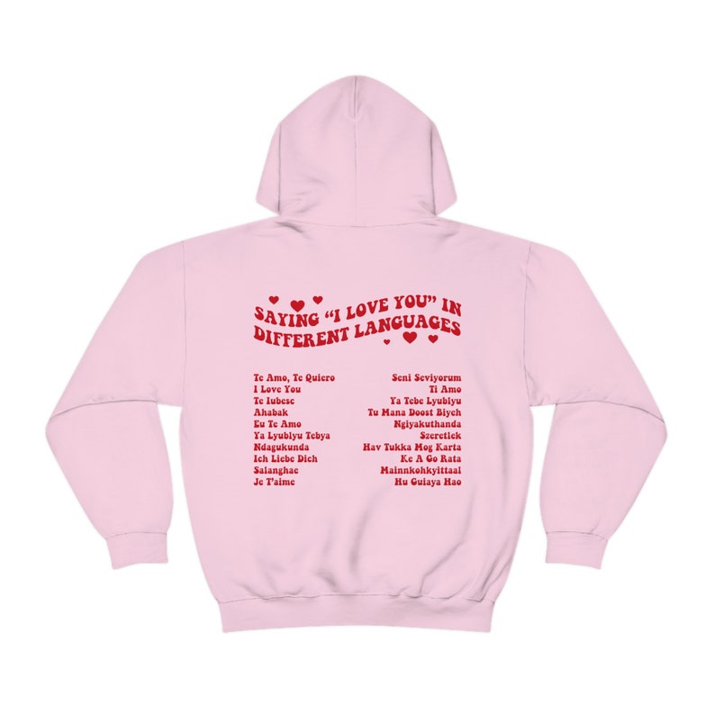 Different Languages Love Hoodie, I Love You Hoodie, Aesthetic Hoodie ...