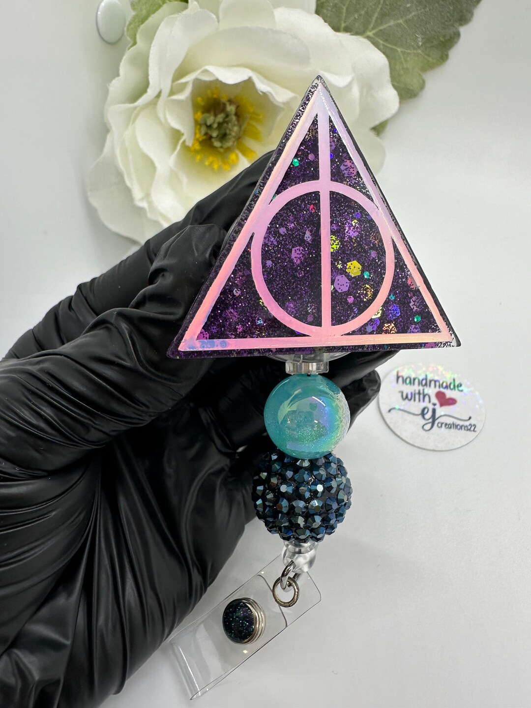 Triangle Hollows Badge Reel / Wizard Badge Reel/ ID Holder/ Friends ...