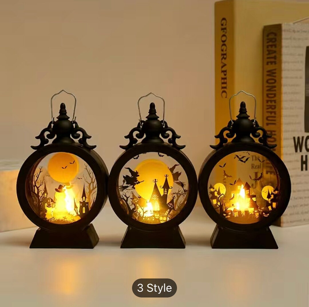 Vintage, Halloween, LED Candle, Lantern, Decorative Ornaments - Etsy