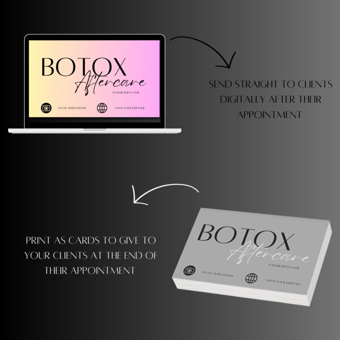 Botox After-care Cards, Luxury After-care Cards, Customer After-care ...