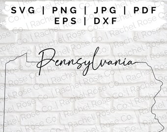 Pennsylvania State Outline SVG, PA Outline SVG, State Outline, Cricut ...