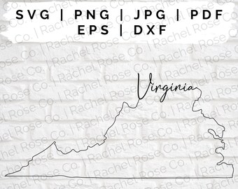 Virginia State Silhouette & Outline Shapes Svg Png Dxf Pdf Eps Vector ...