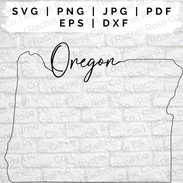 Oregon Outline - Etsy