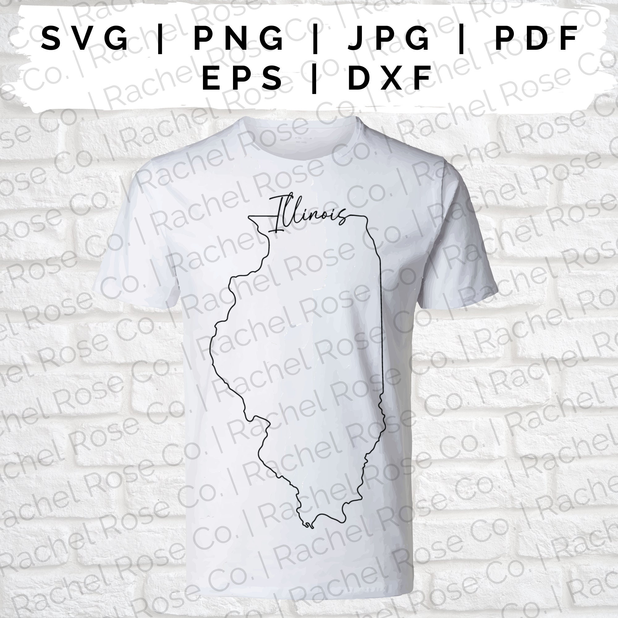 Illinois SVG Cut Files, Illinois Outline - Etsy