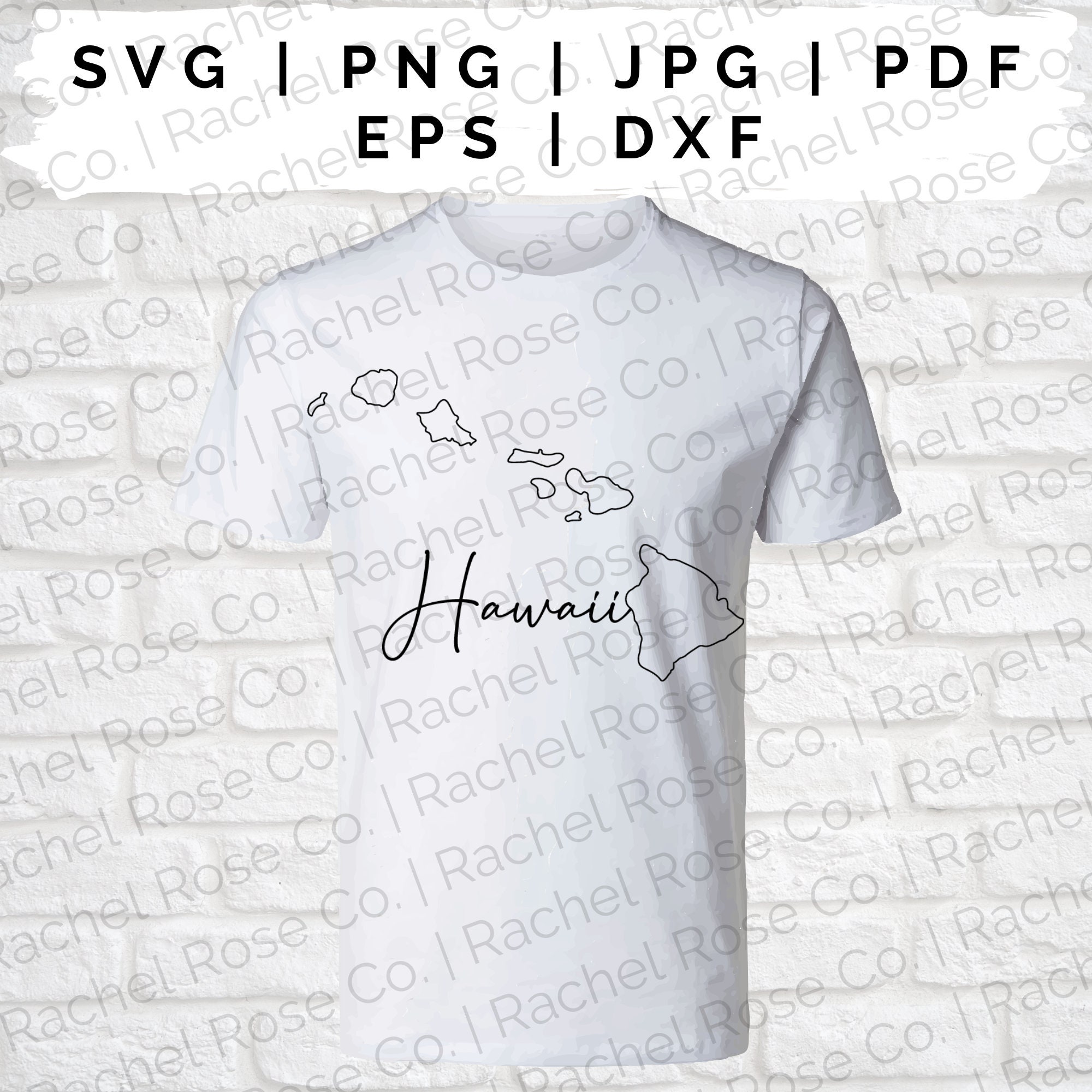 Hawaii SVG Cut Files, Hawaii State Outline - Etsy