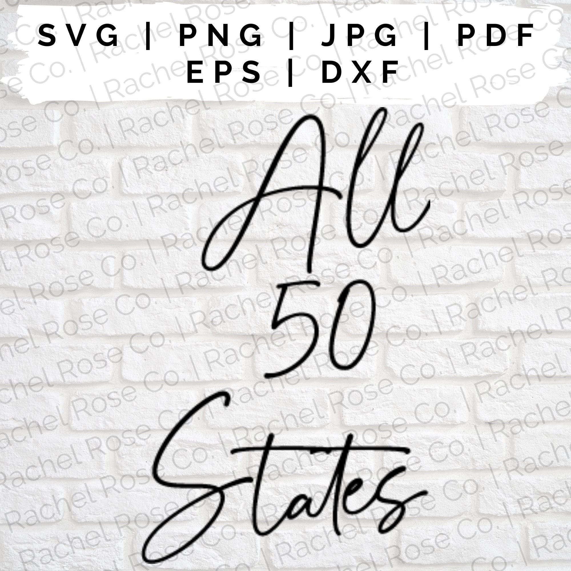 50 States SVG Cut File Bundle - Etsy