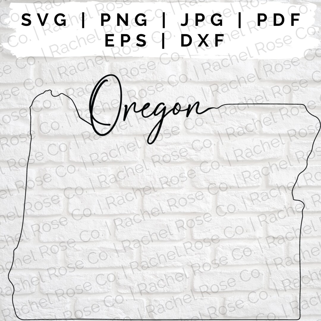 Oregon SVG Cut Files, Oregon Outline - Etsy