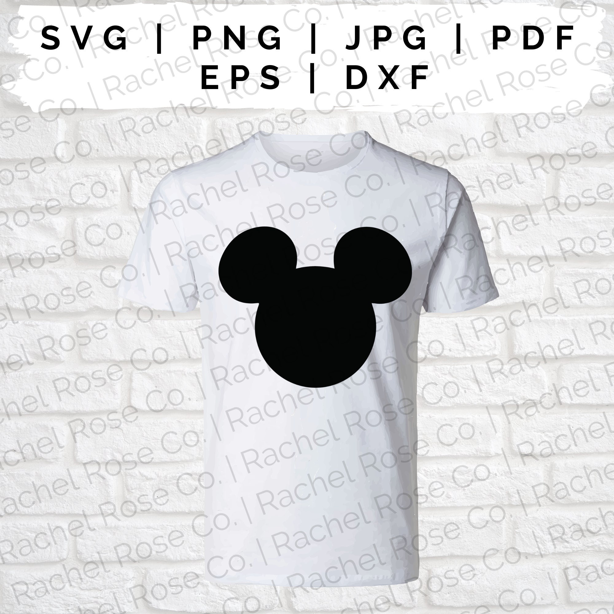 Solid Mickey Head SVG Cut File - Etsy