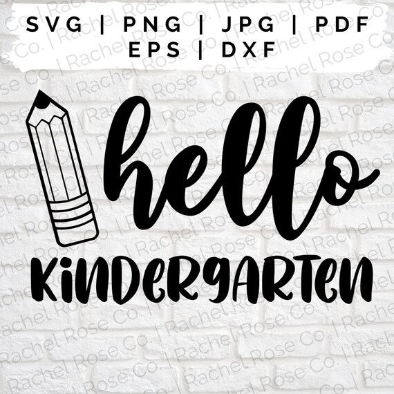 Hello Kindergarten SVG First Day of School Back to School - Etsy
