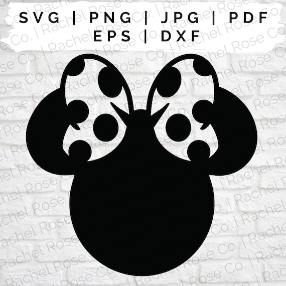 Minnie Mouse Head SVG Cut File - Etsy