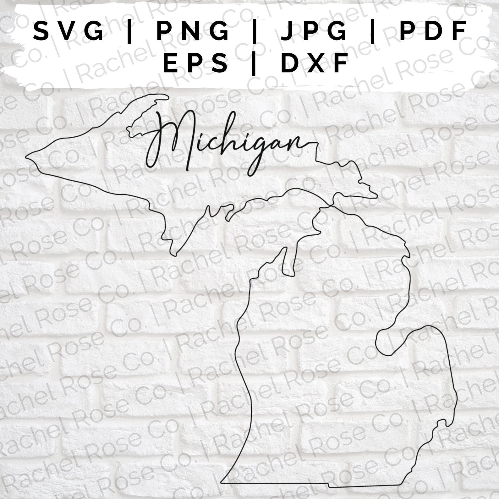 Michigan SVG Cut Files, Michigan Outline - Etsy