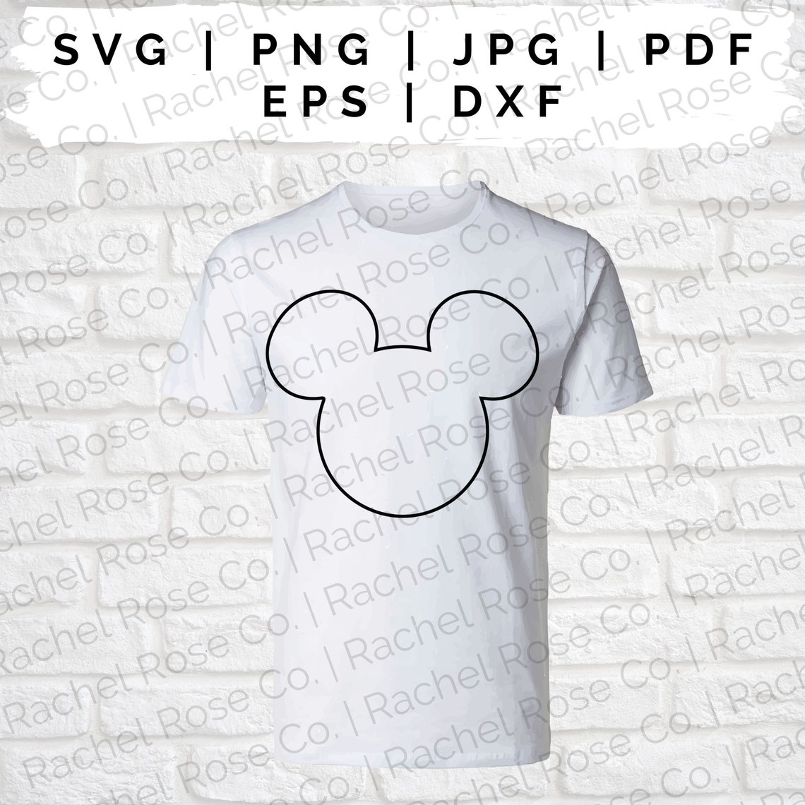 Mickey Head Outline SVG Cut File - Etsy