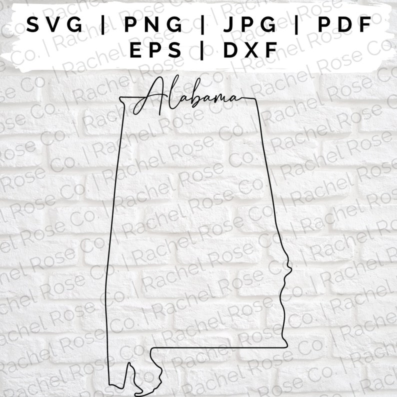 Alabama SVG Cut File, State of Alabama Outline - Etsy