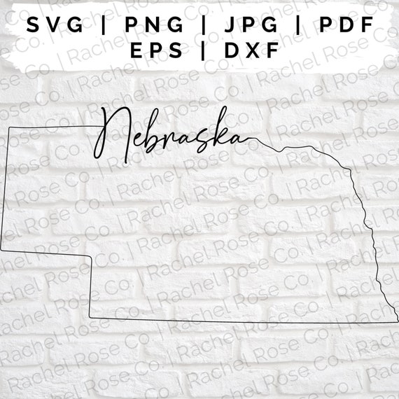 Nebraska SVG Cut Files Nebraska Outline - Etsy