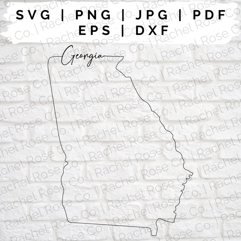 Georgia SVG Cut Files Georgia Outline - Etsy