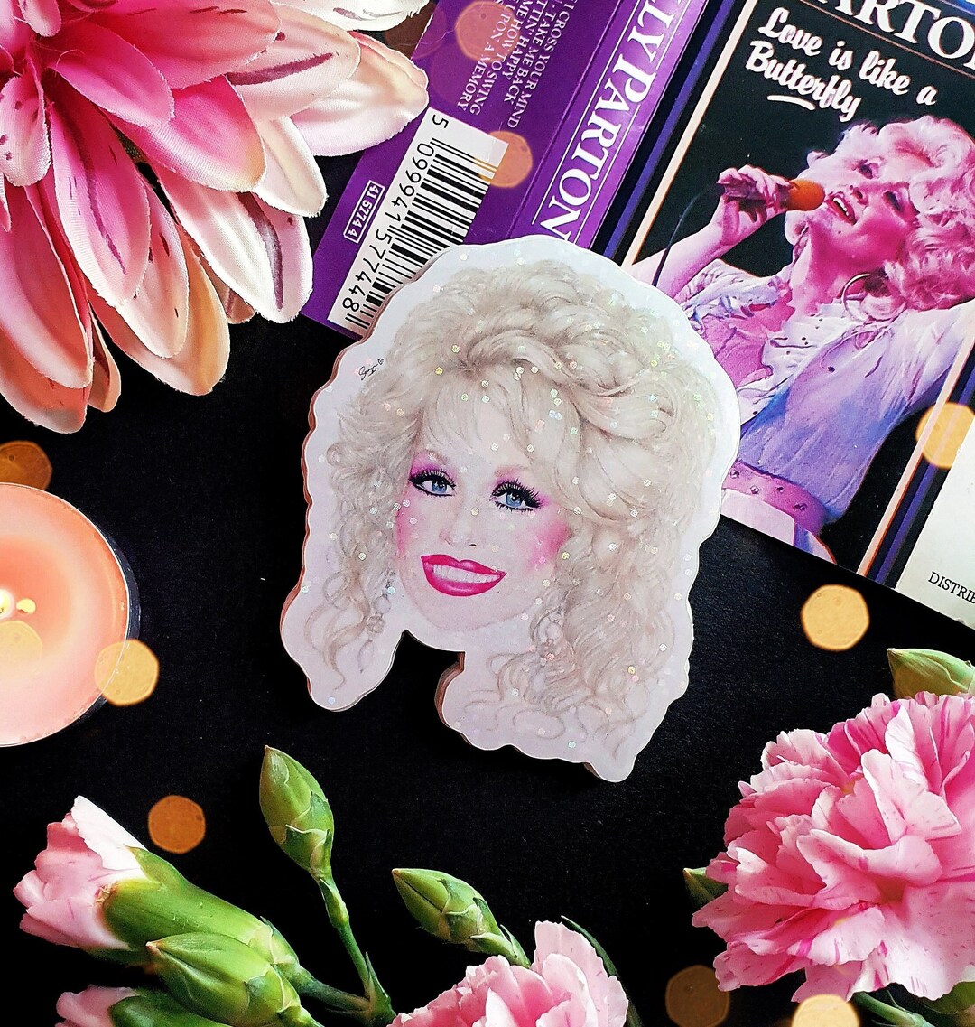 Dolly Parton Glitter Sticker - Etsy