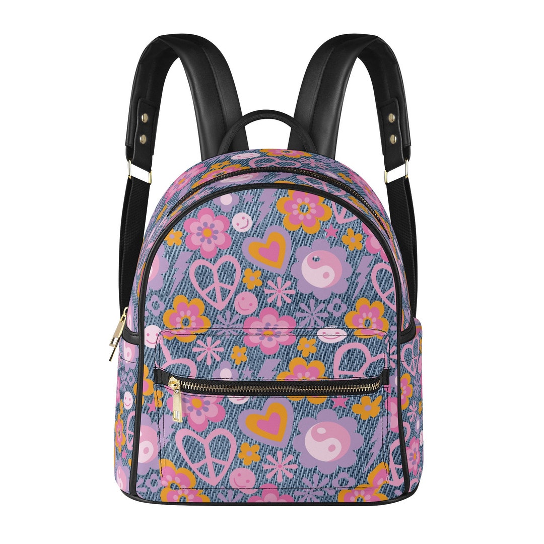 Retro 90s Inspired Small Backpack Purse. Small Backpack. Women Backpack ...