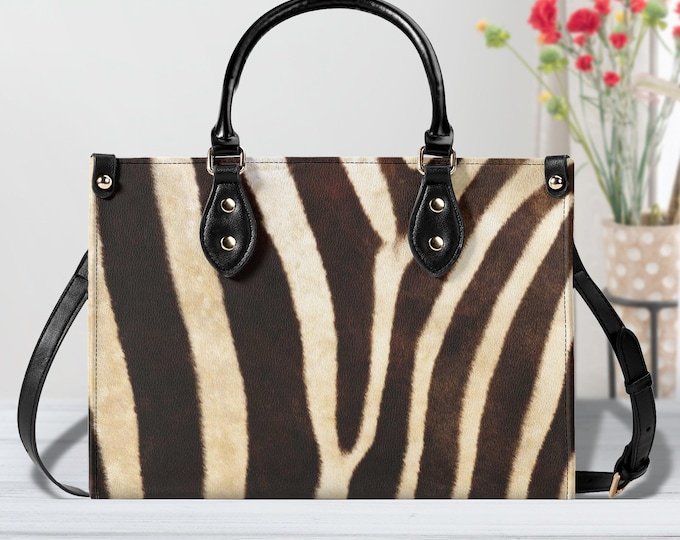 Vintage Zebra Print Satchel Hand Bag - Etsy