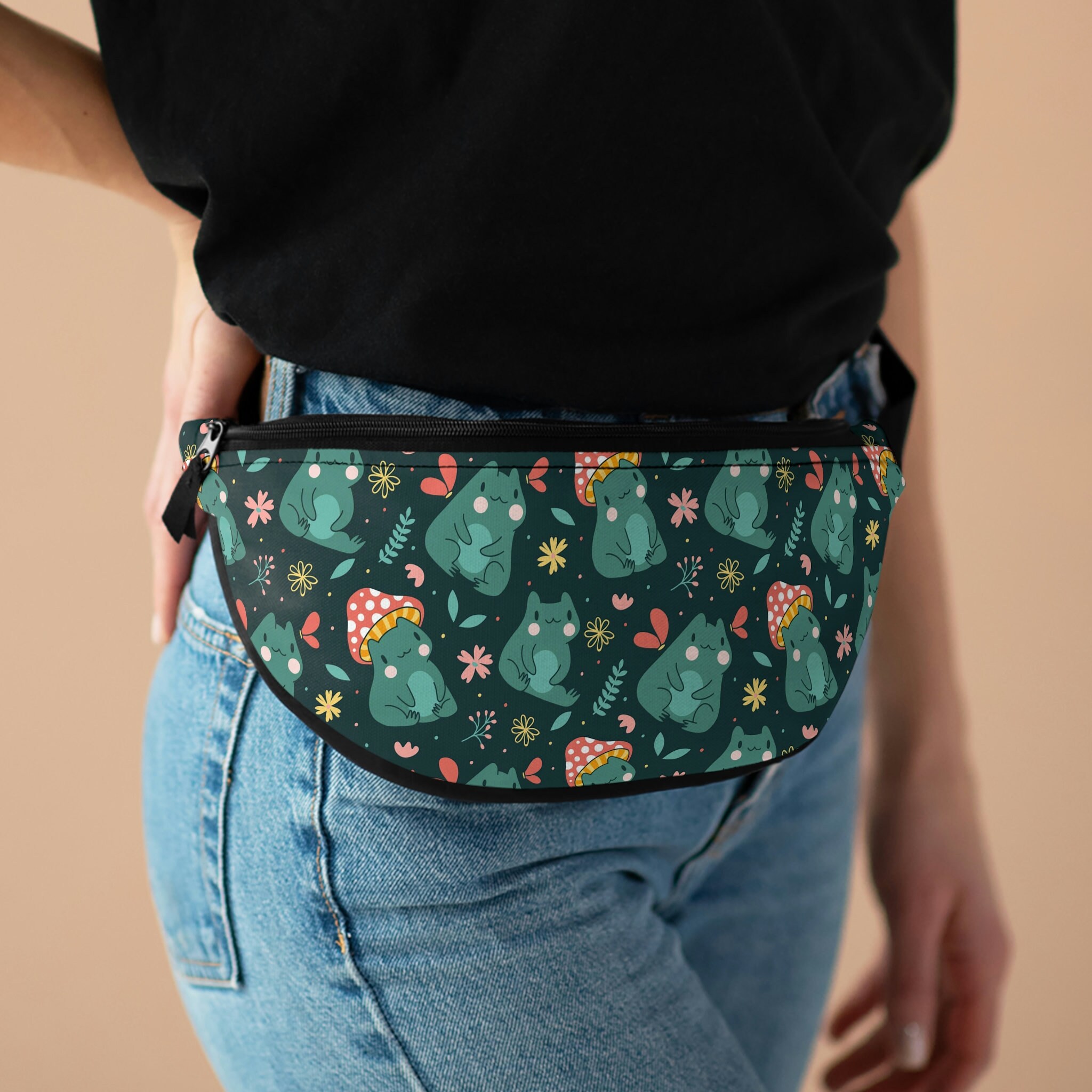 Cottagecore Mushroom Frog Fanny Pack. Crossbody Bag. Gift for - Etsy