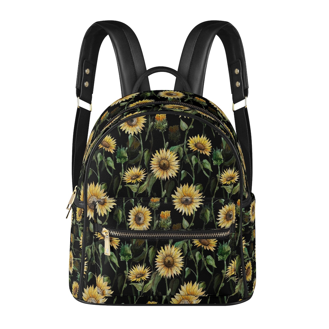 Sunflower Small Backpack Purse. Small Backpack. Women Backpack. Faux ...