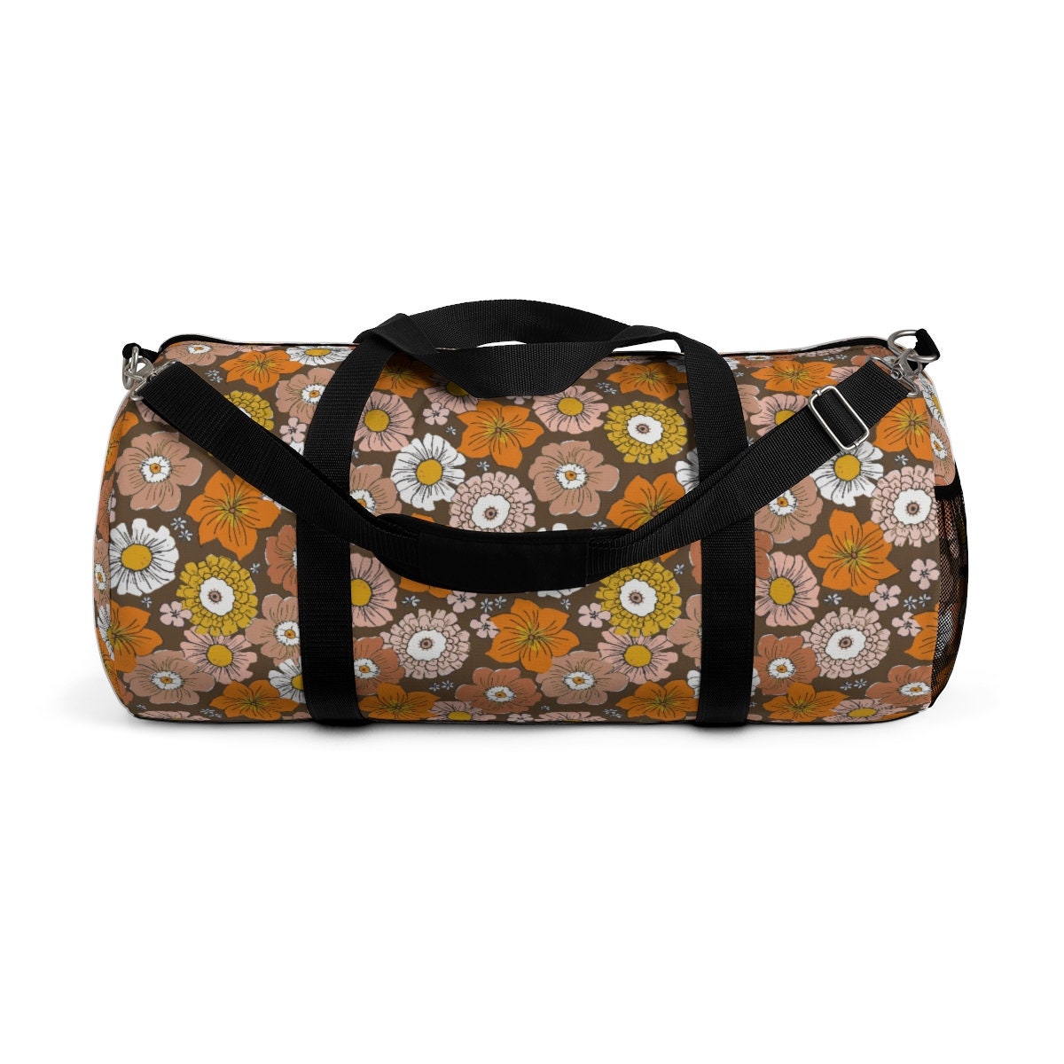 70's Floral Duffel Bag. Retro Duffel Bag. Woman's - Etsy
