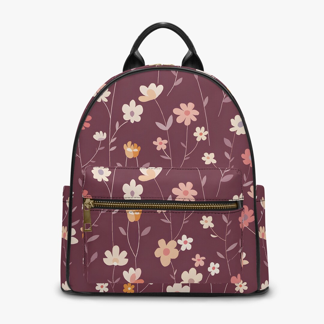 Vintage Flower Garden Small Backpack. Womans Backpack Purse. Teen ...