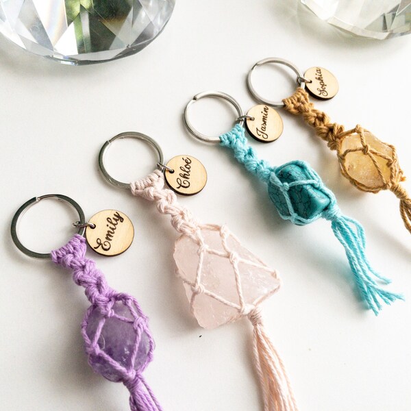 Macrame Keychain Boho Style - Etsy