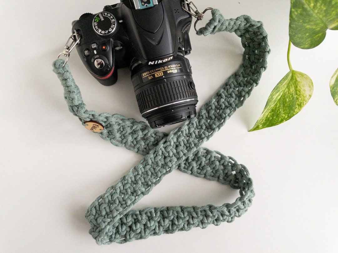 Macrame Custom DSLR Camera Strap, Custom Photographer Gift, Shoulder ...