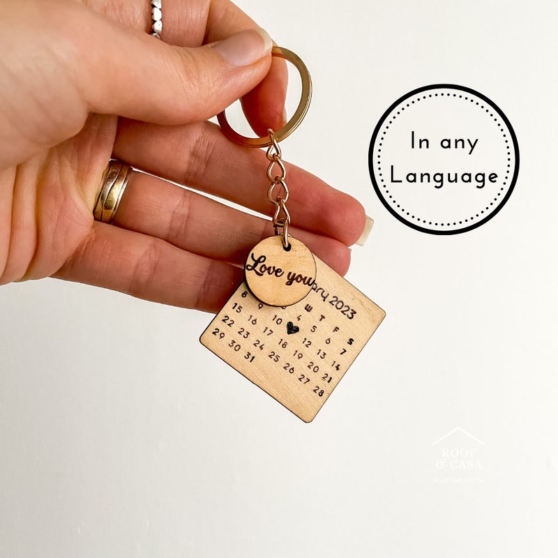 Calendar Keychain - Etsy