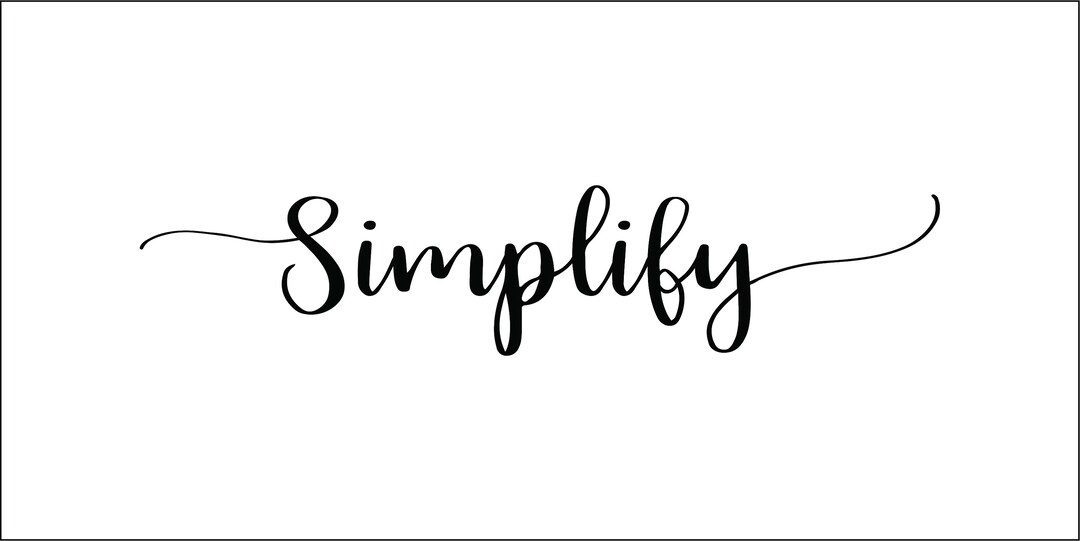Simplify Farmhouse Sign Typography Inspirational Saying - Etsy