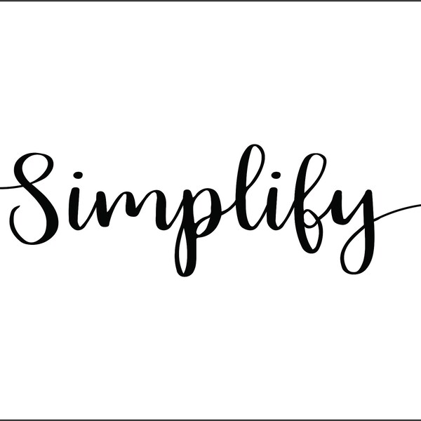Simplify Sign - Etsy