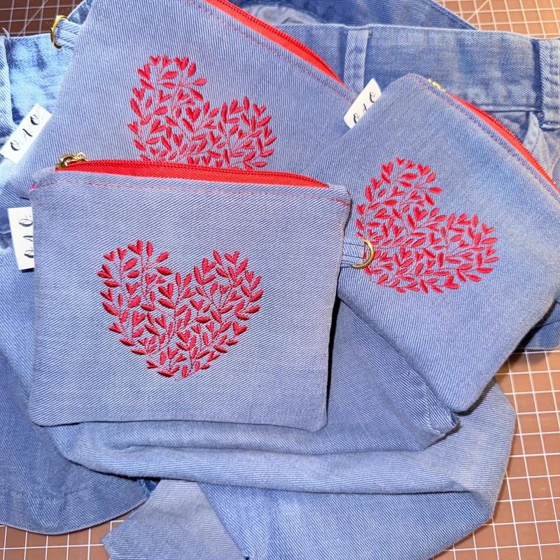 Upcycled Valentine Jeans - Etsy