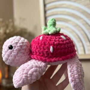 Crochet Strawberry Turtle, Strawberry Turtle Plushie, Amigurumi ...