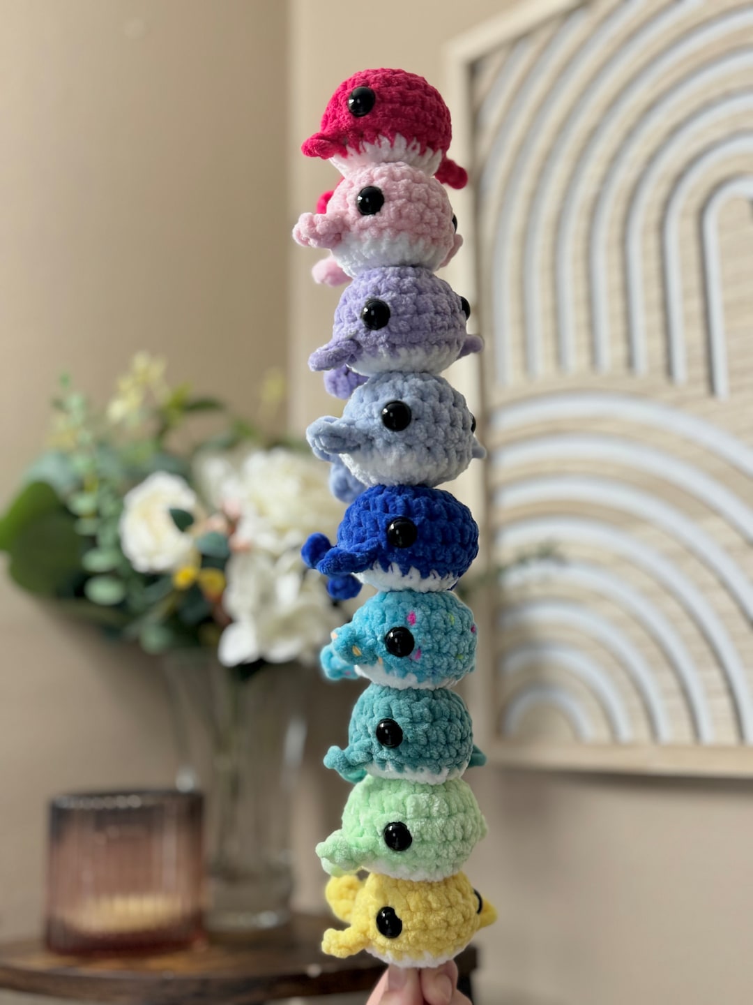 Crochet Squishy Baby Whales, Mini Whale Plushie, Amigurumi Whale ...